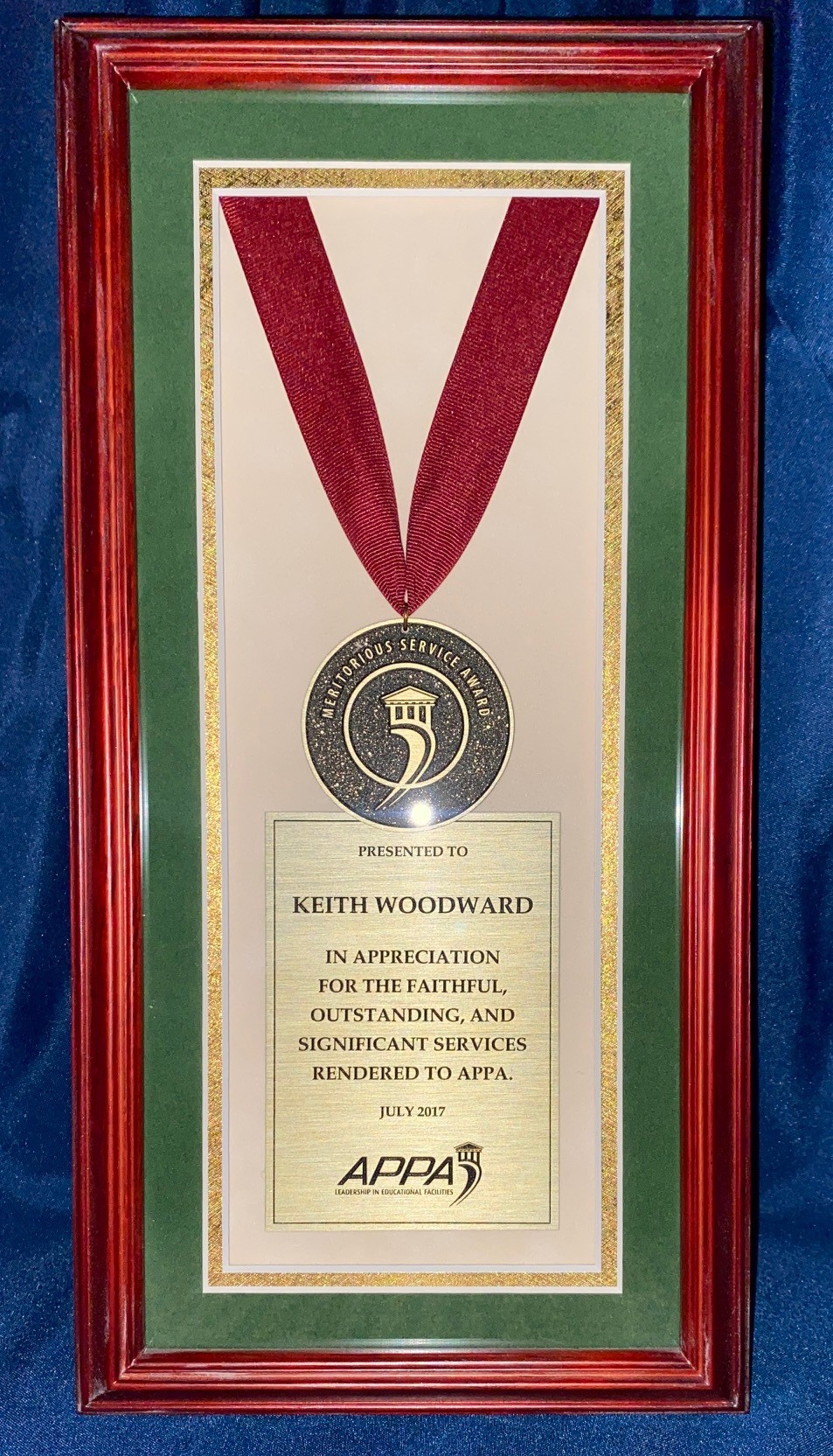 APPA Meritorious Service Award - Erappa